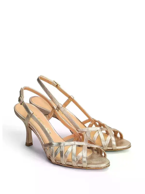 THE SELLER Metallic Cage Sandals - Neutrals
