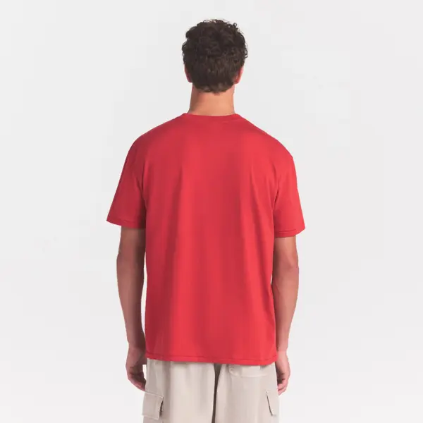SKIMS Relaxed T Shirt | Red | Medium | Heavyweight Cotton - Washed Red