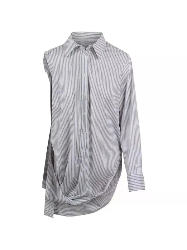 BALOSSA Asymmetric Striped Shirt