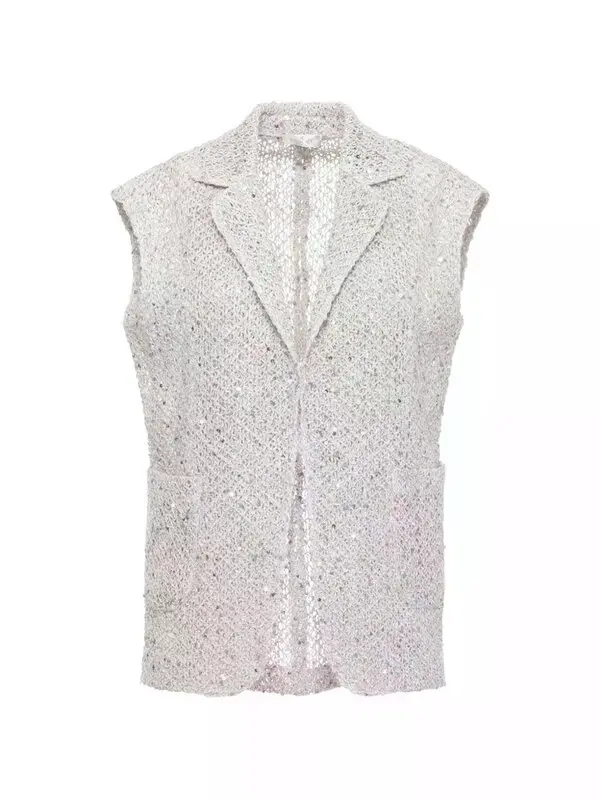 PANICALE Sequin Embellished Sleeveless Jacket