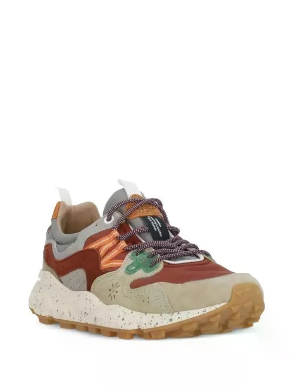 FLOWER MOUNTAIN Yamano 3 Panelled Sneakers - Orange