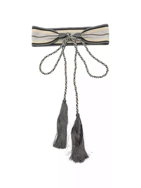 Antonio Marras Braided Belt With Tassel Detail - Grey