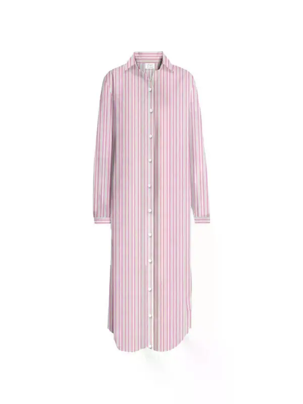 MC2 SAINT BARTH Adeline Striped Shirt Dress - Pink