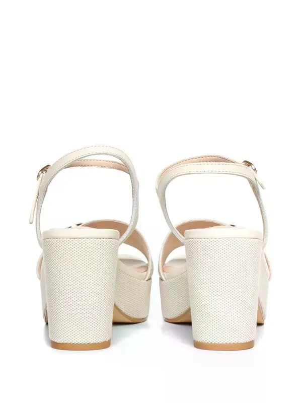 Liu Jo Harper Logo-plaque Leather Heeled Sandals