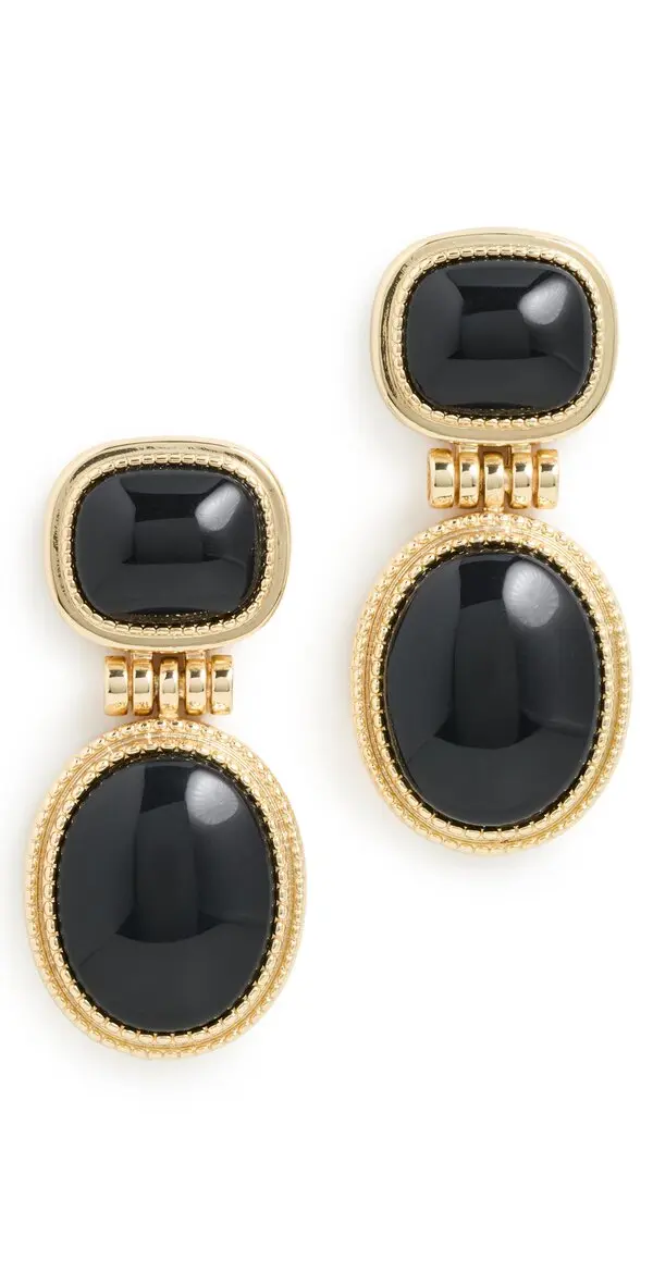 LUV AJ The Midnight Mesa Drop Stud Earrings - Gold