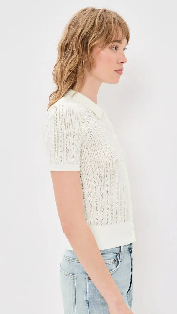 Joe's Jeans The Davey Pointelle Cardigan - Ecru