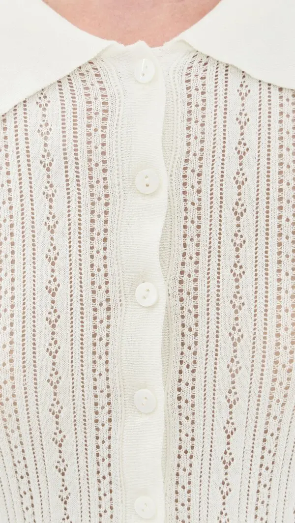 Joe's Jeans The Davey Pointelle Cardigan - Ecru