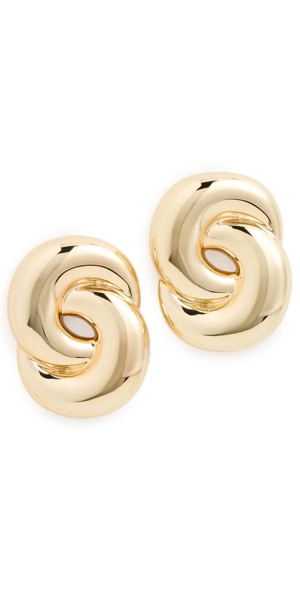 LUV AJ Solstice Knot Stud Earrings - Gold