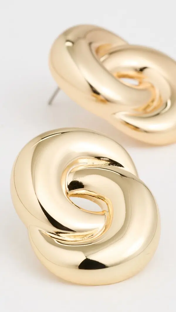 LUV AJ Solstice Knot Stud Earrings - Gold