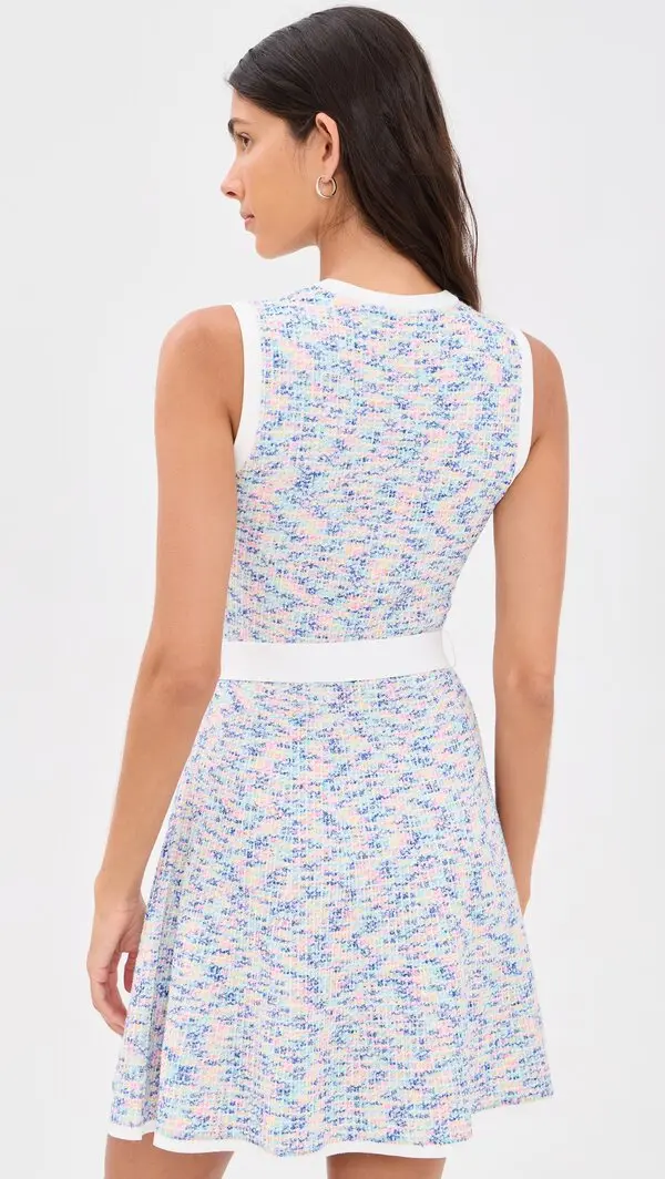 Shoshanna Textured Knit Sleeveless Mini Dress With Belt