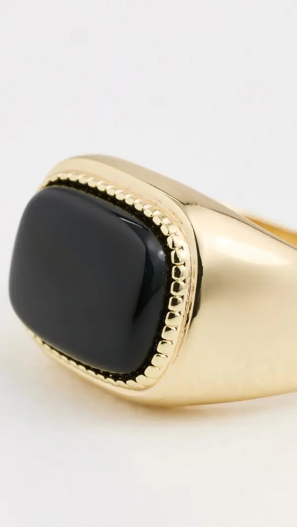LUV AJ Midnight Mesa Signet Ring