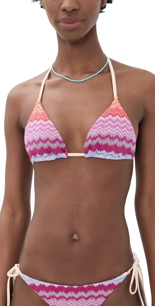 PQ Chevron Triangle Bikini Top - Sunkissed