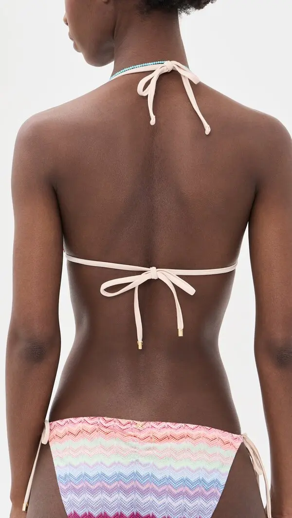 PQ SWIM Chevron Triangle Bikini Top - Sunkissed