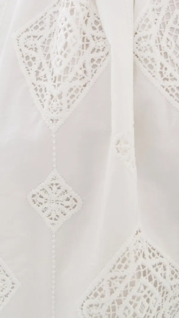 Ba&sh Embroidered Lace Halter Maxi Top