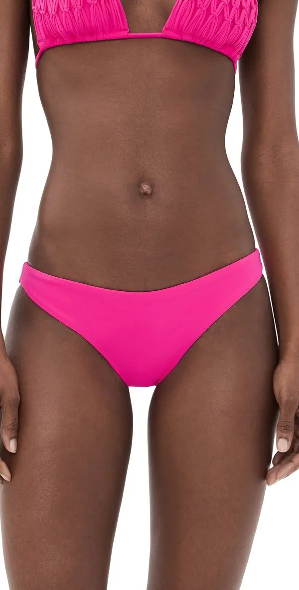 PQ SWIM Ruched Bikini Bottoms - Petunia