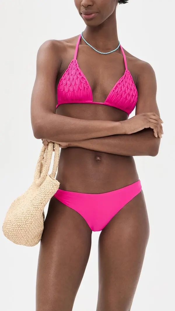 PQ SWIM Ruched Bikini Bottoms - Petunia
