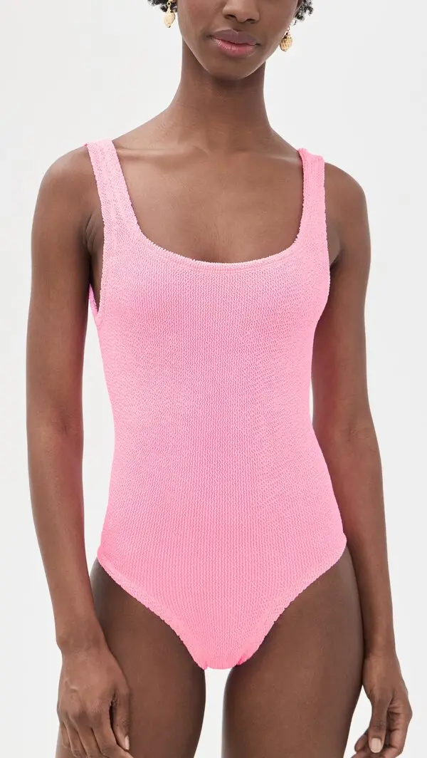 Hunza G Square Neck Piece Swimsuit