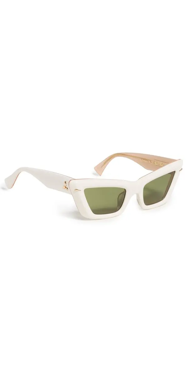 Le Specs X Alemais Lucia Cat Eye Sunglasses - Ecru