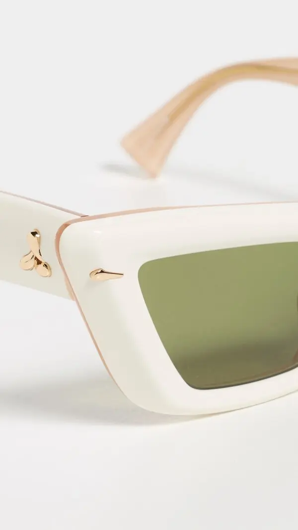 Le Specs X Alemais Lucia Cat Eye Sunglasses - Ecru