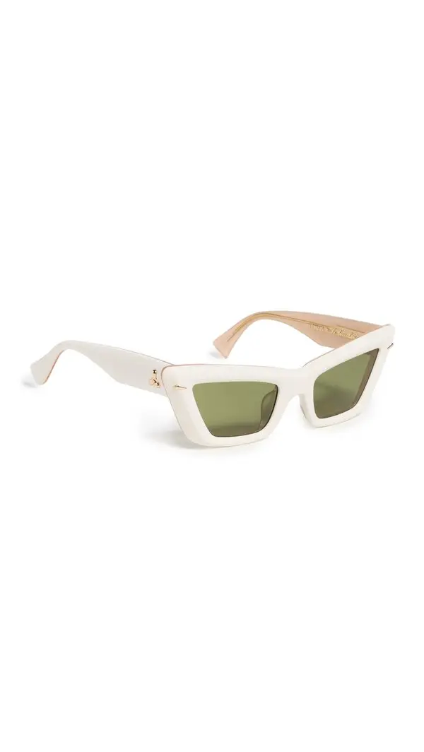 Le Specs X Alemais Lucia Cat Eye Sunglasses - Ecru