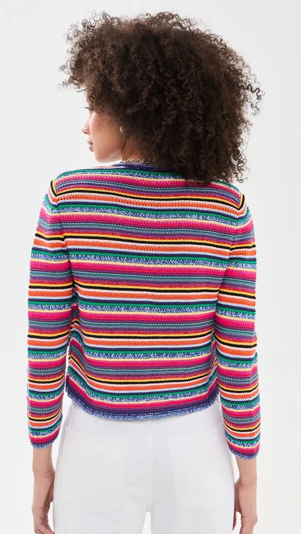 Ba&sh Fanny Striped Knit Cardigan