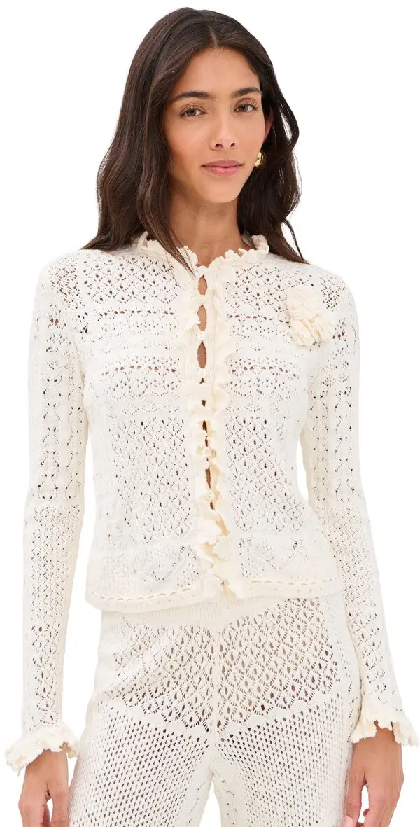 Ba&sh Soria Cardigan With Removable Flower Detail