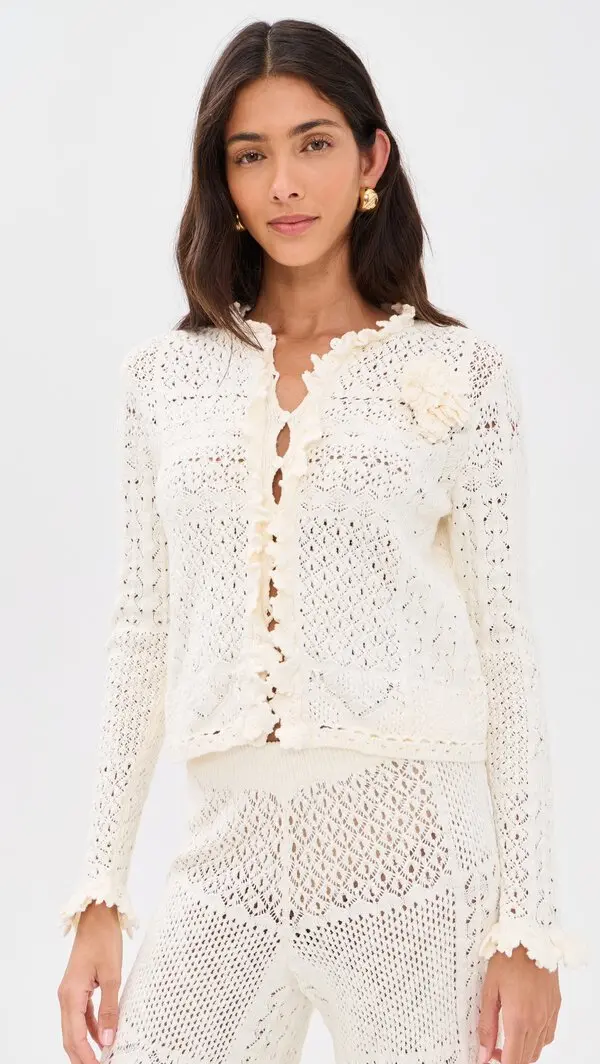 Ba&sh Soria Cardigan With Removable Flower Detail