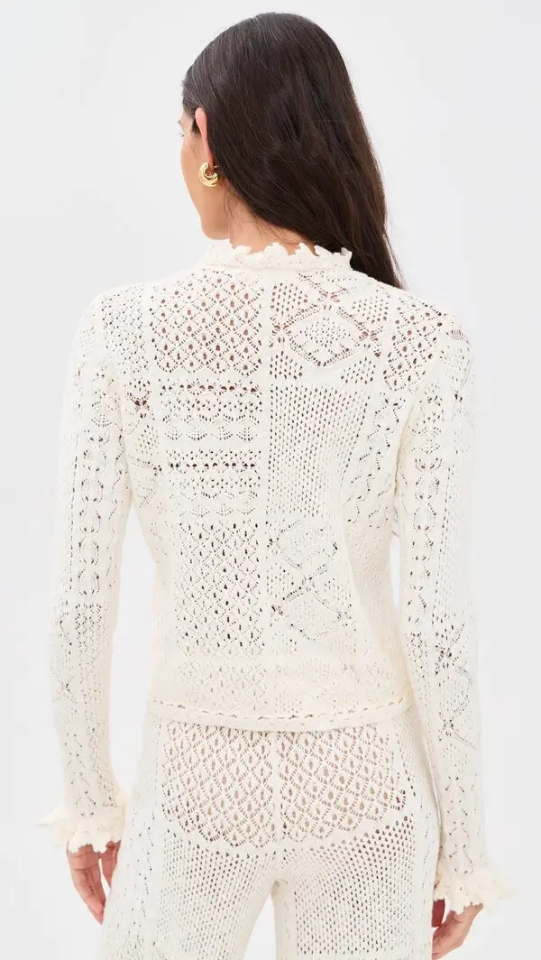 Ba&sh Soria Cardigan With Removable Flower Detail