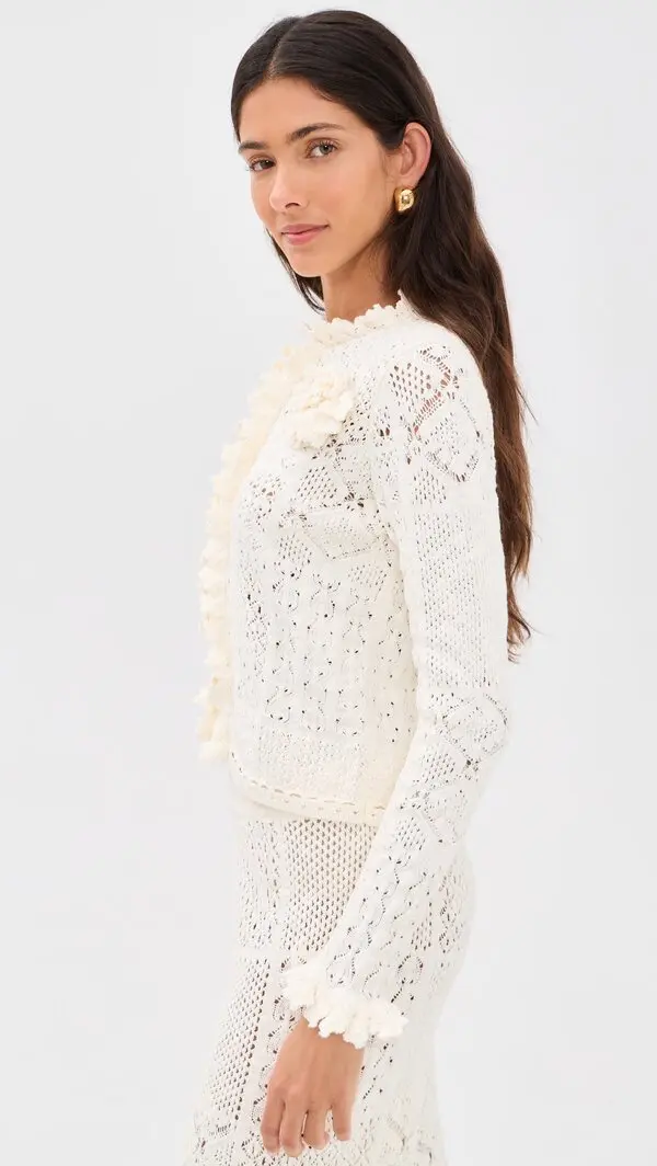 Ba&sh Soria Cardigan With Removable Flower Detail