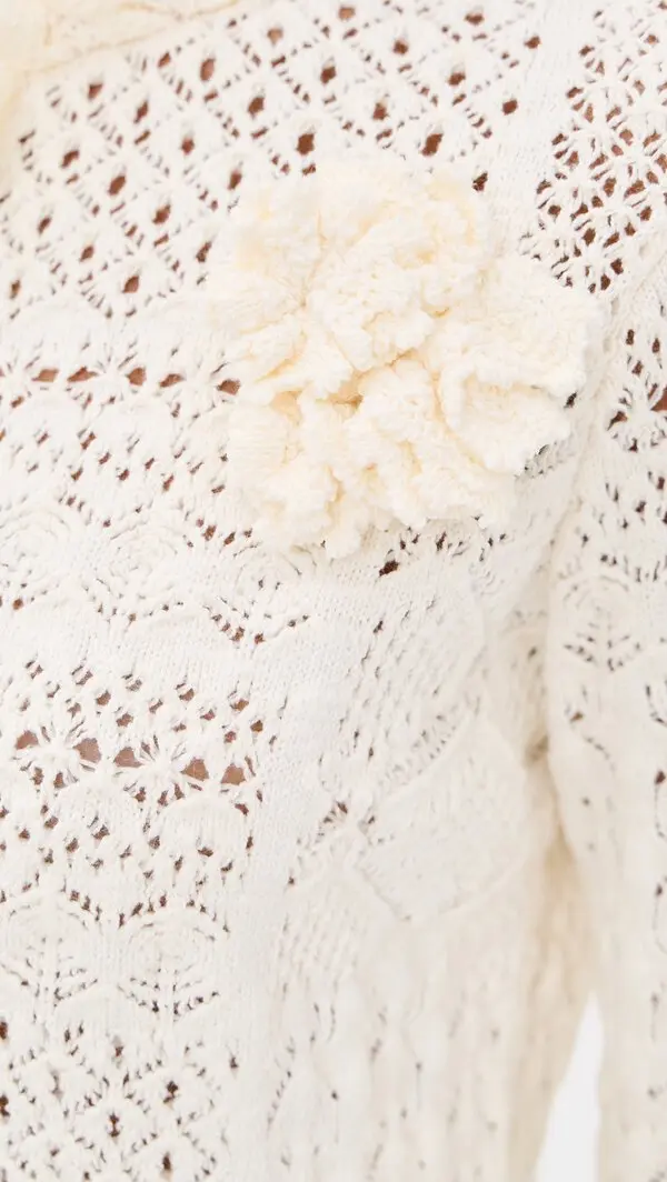 Ba&sh Soria Cardigan With Removable Flower Detail