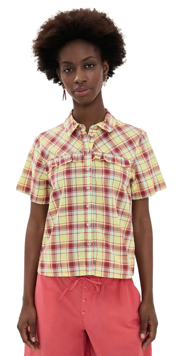 DAMSON MADDER Tomboy Shirt - Celery
