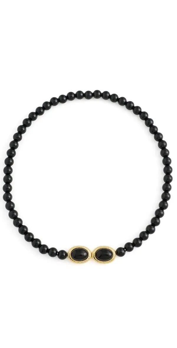 LUV AJ The Midnight Mesa Beaded Necklace - Gold