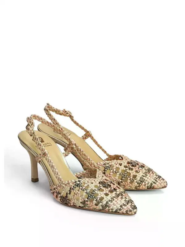 L'ARIANNA Woven Slingback Pumps