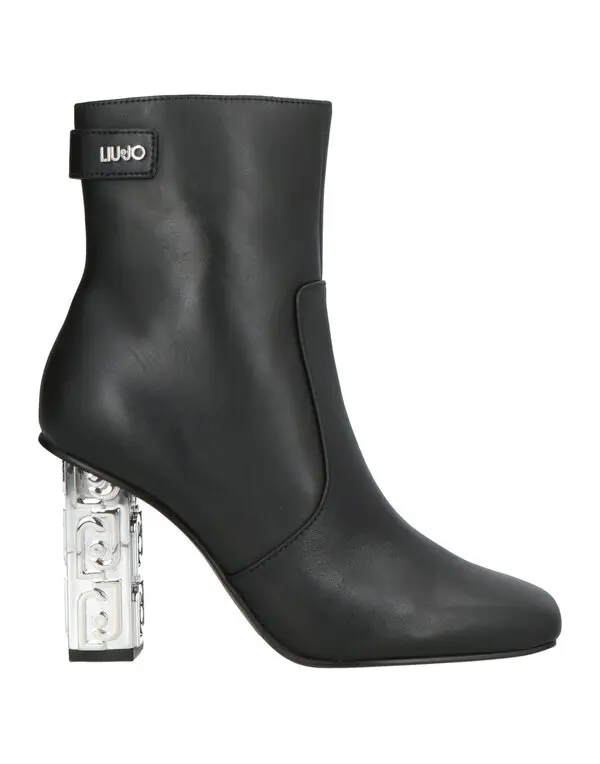 Liu Jo Leather Ankle Boots With Metal Heel