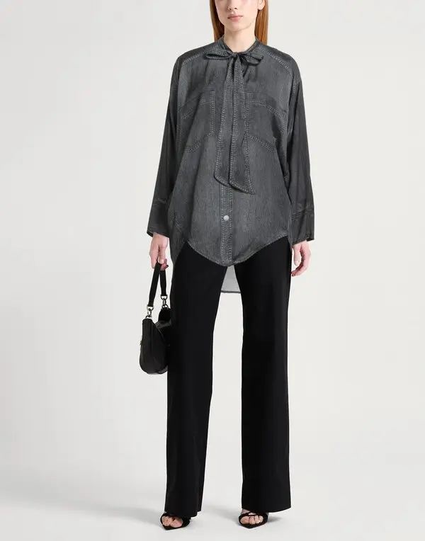 Pinko Viscose Blend Bow Blouse