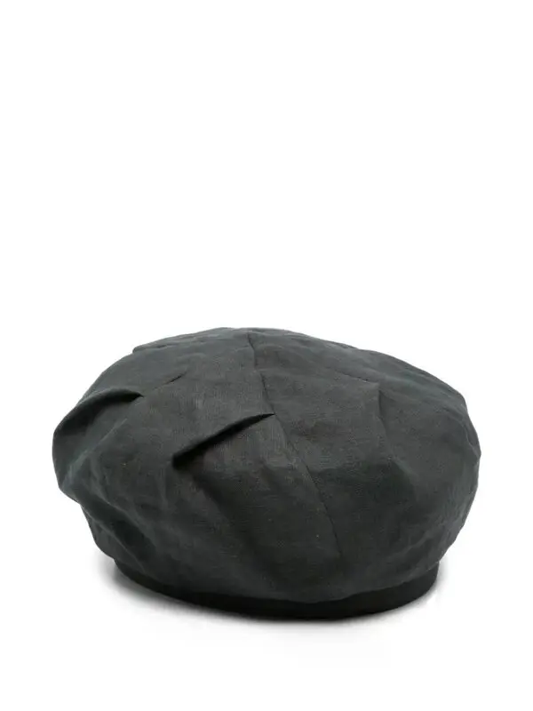 Yohji Yamamoto Pleated Crown Newsboy Hat