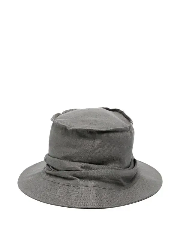 Yohji Yamamoto Draped Detail Bucket Hat