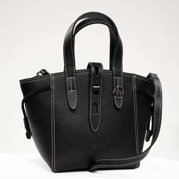 HAMEL ATELIER Spiga Leather Tote Bag - Black