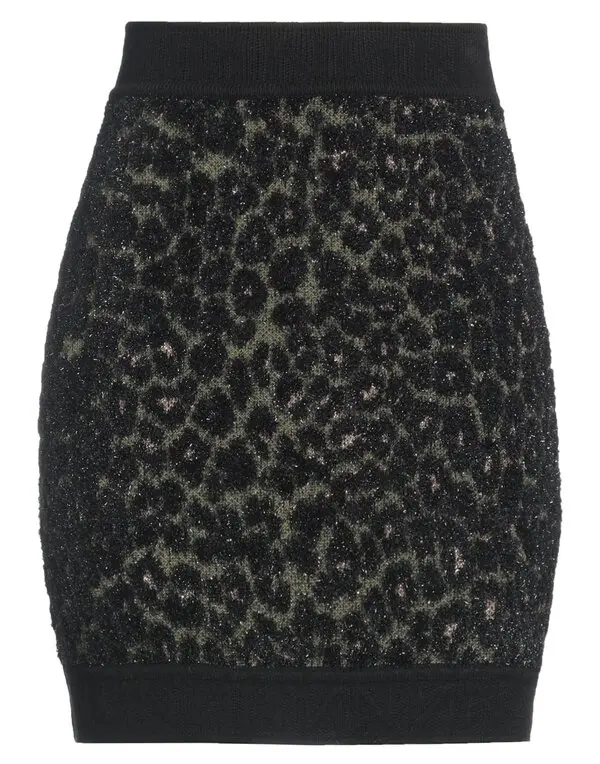 NENETTE Leopard-print Metallic Knit Mini Skirt