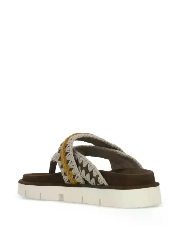 Mou Crochet Flat Sandals