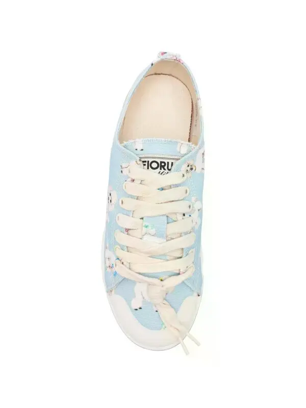 Fiorucci Printed Cotton Sneakers