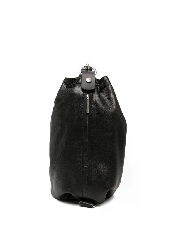 Yohji Yamamoto Grained Leather Tote Bag - Black