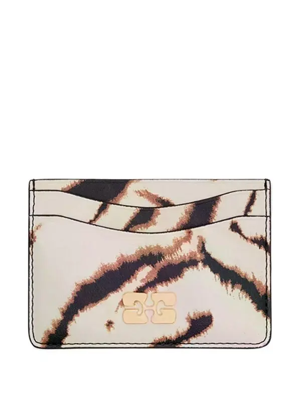 GANNI Bou Zebra-print Card Holder