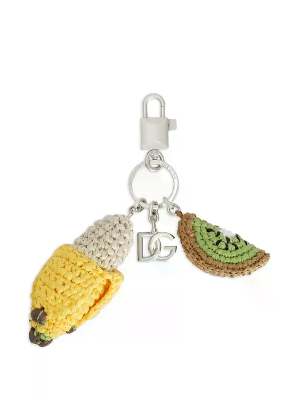 Dolce & Gabbana Metal Keychain With Charms