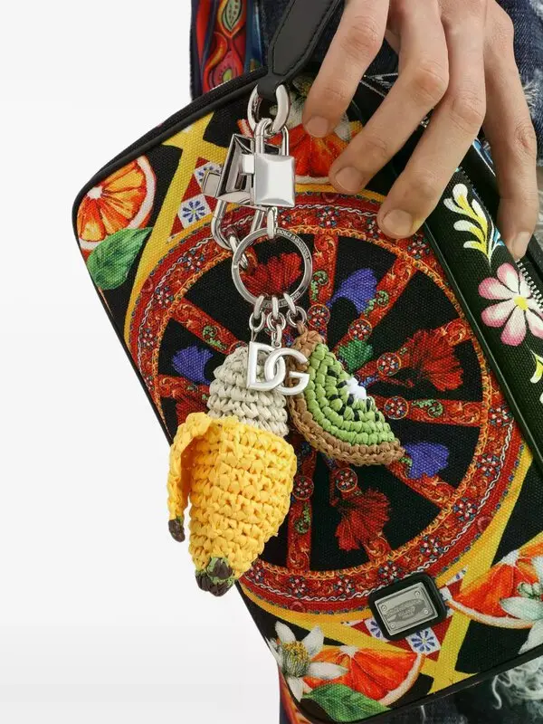 Dolce & Gabbana Metal Keychain With Charms