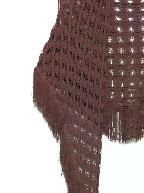 ELOU Fringe-trimmed Open-knit Sarong