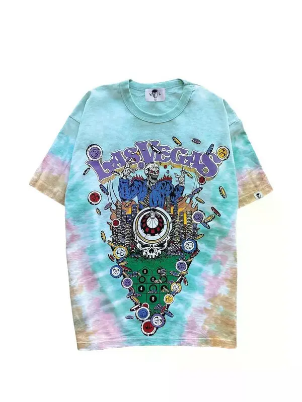 WARREN LOTAS Vegas Roulette Tie-dye T-shirt - Blue