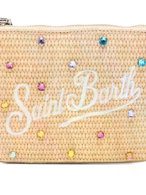 MC2 SAINT BARTH Parisienne Crystal-embellished Clutch Bag