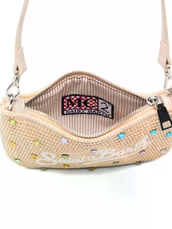 MC2 SAINT BARTH Parisienne Crystal-embellished Clutch Bag