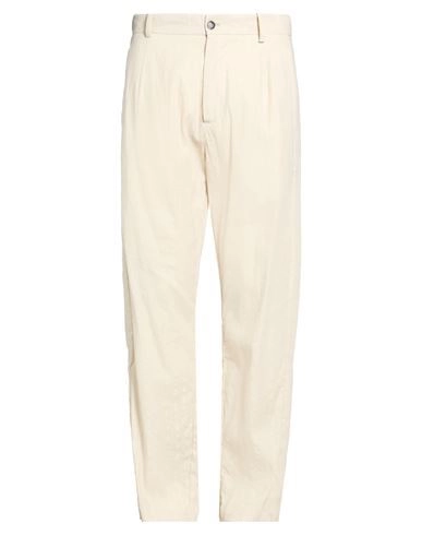 Masnada Cotton, Linen, And Paper Pants - Cream